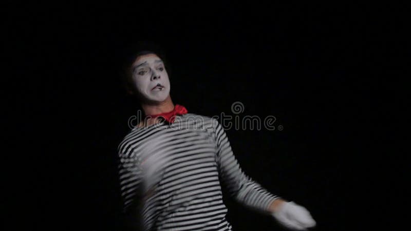 Mime juggling balls stock footage. Video of lips, makeup - 78801792