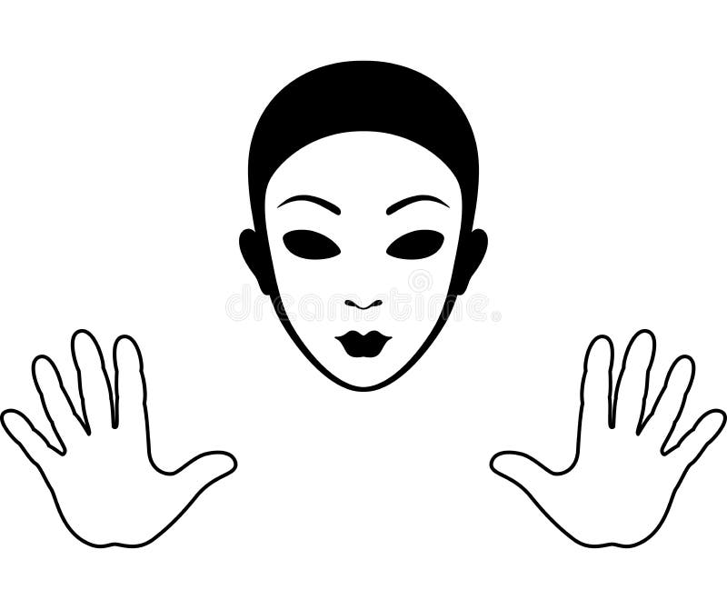 Mime Mask Clipart