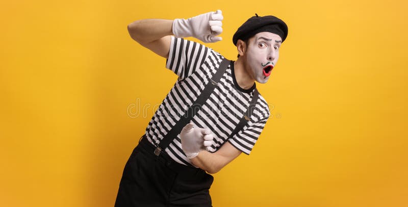 Mime Peeking Invisible Wall Stock Photos - Free & Royalty-Free Stock ...