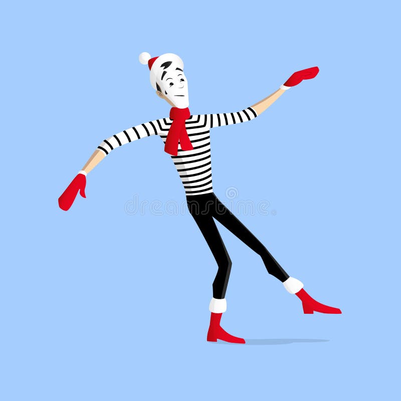 Mime performance stock vector. Illustration of mime, outdoor - 82672714