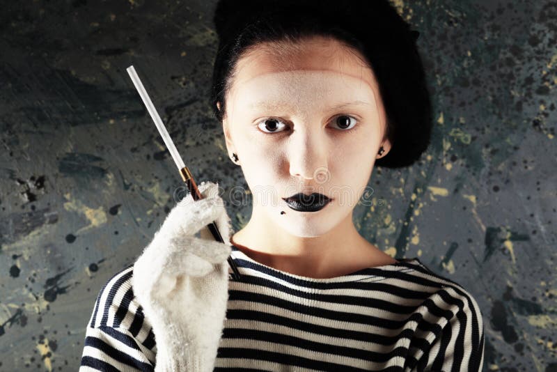 Mime sailor stock photo. Image of actress, mimicry, black - 10966224