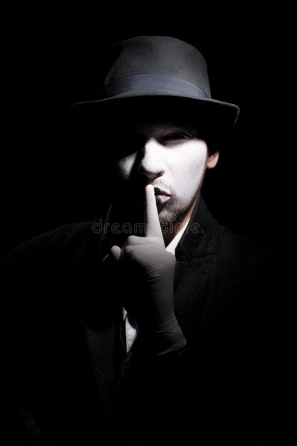 Mime Shows Theatrical Emotions Stock Image - Image of pantomime ...
