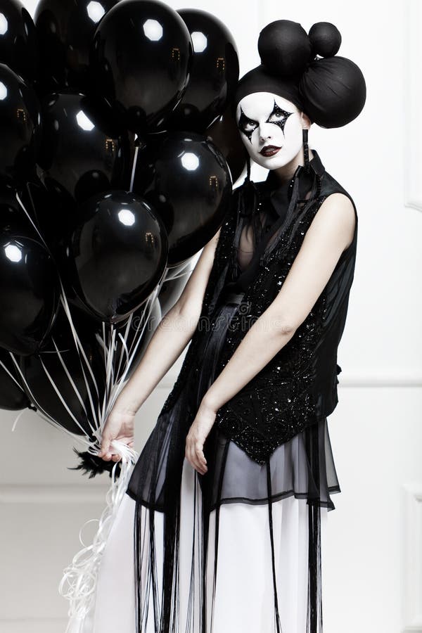 Mime Stylized Fashion Close-up Partrait Stock Photo - Image of shot ...