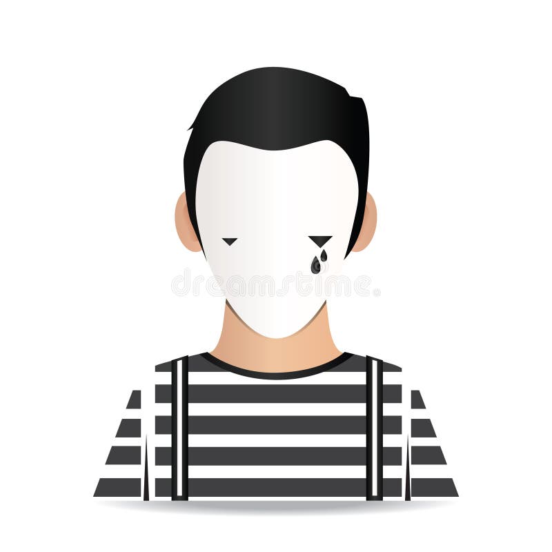 Mime. Vector Illustration Decorative Design Stock Vector - Illustration ...