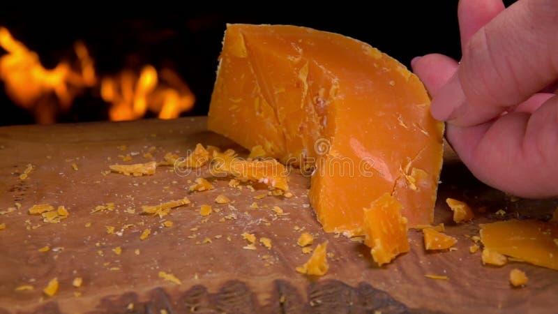 Cheese Mimolette Break Off Special Cheese Knife Stock Video - Video of ...