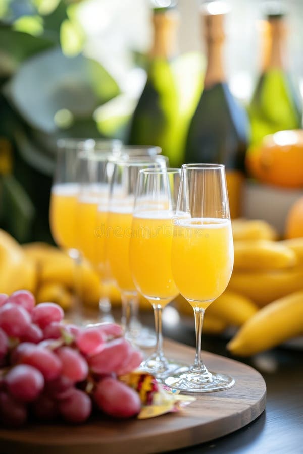 Mimosa Bar for a Crowd Refreshing Mimosa Brunch Setting with Fresh ...