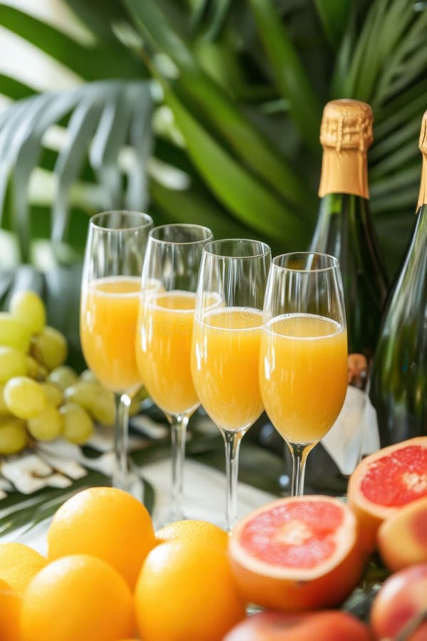 Mimosa Bar for a Crowd Refreshing Mimosa Toast with Citrus and ...