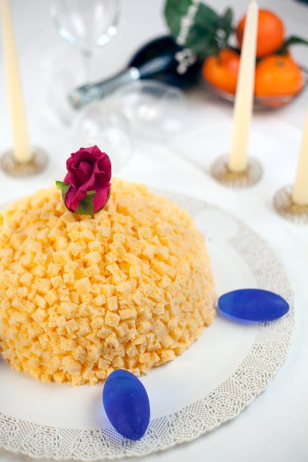 Mimosa Cake stock image. Image of white, chocolate, cake - 13873171