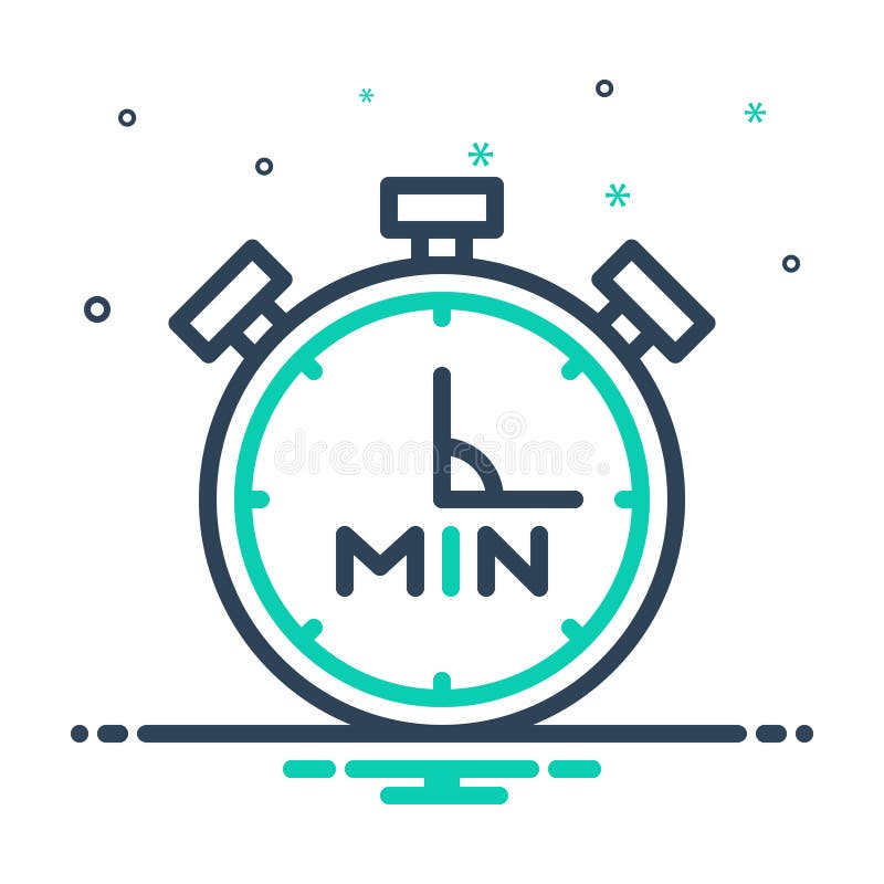 Mix Icon for Min, Countdown and Minute Stock Vector - Illustration of ...