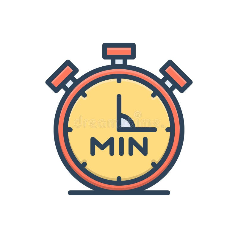 Color Illustration Icon for Min, Accurate and Chronometer Stock ...