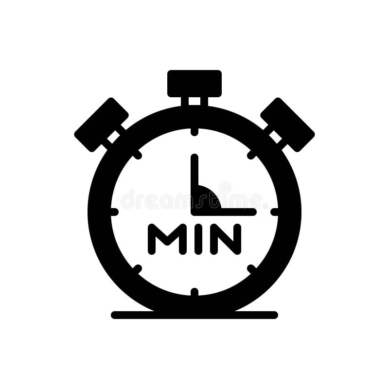 Black Solid Icon for Min, Accurate and Chronometer Stock Vector ...