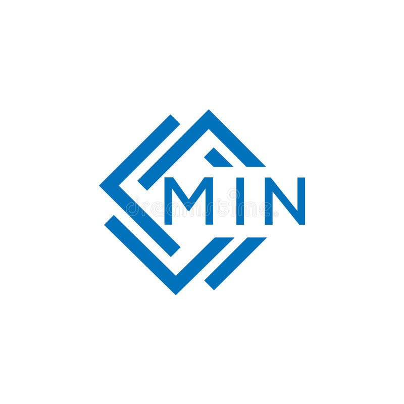 MIN Letter Logo Design on White Background. MIN Creative Circle Letter ...
