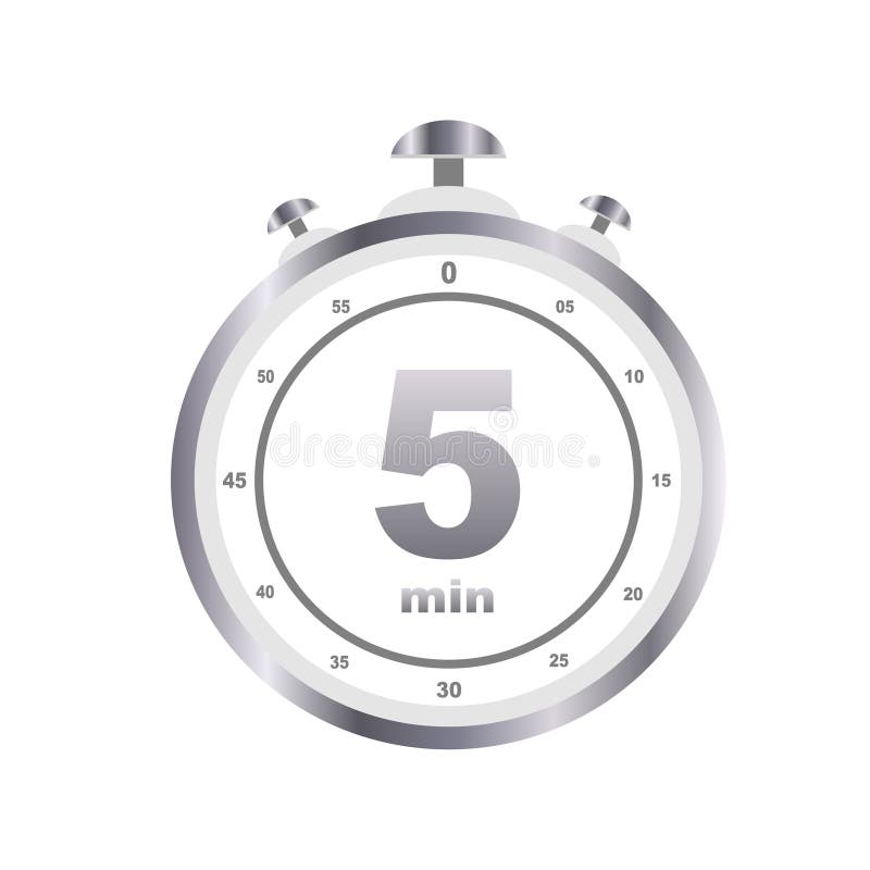 5 Min Timer Sign, Time Concept, Timer. Vector Illustration Stock ...