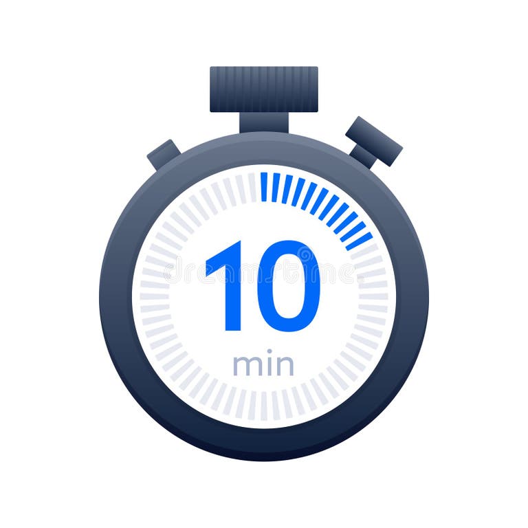 10 Min Timer and Stopwatch Icons. Countdown Symbol. Kitchen Timer Icon ...
