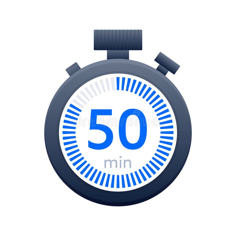 50 Min Timer and Stopwatch Icons. Countdown Symbol. Kitchen Timer Icon ...