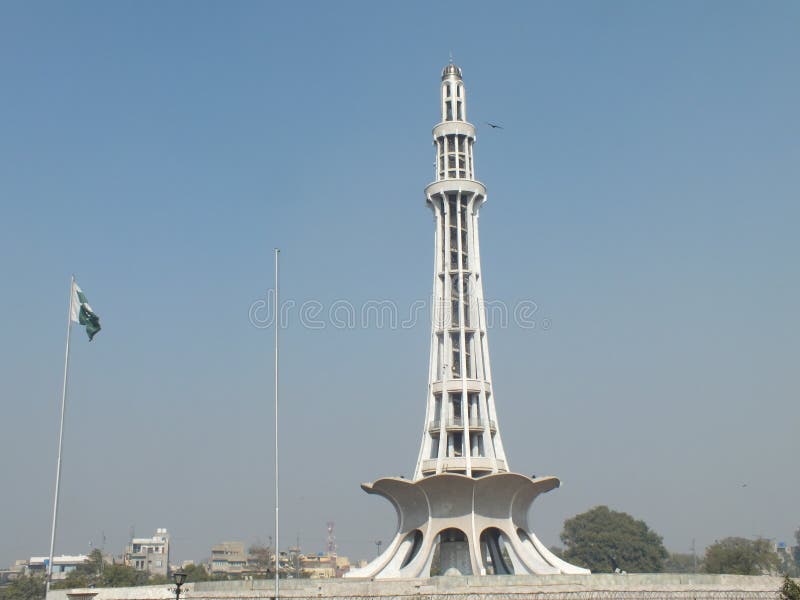 Minar E Pakistan stock image. Image of building, steeple - 242054527