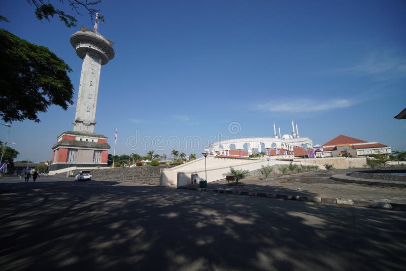 The Minaret of the Great Central Java Mosque in Semarang Editorial ...