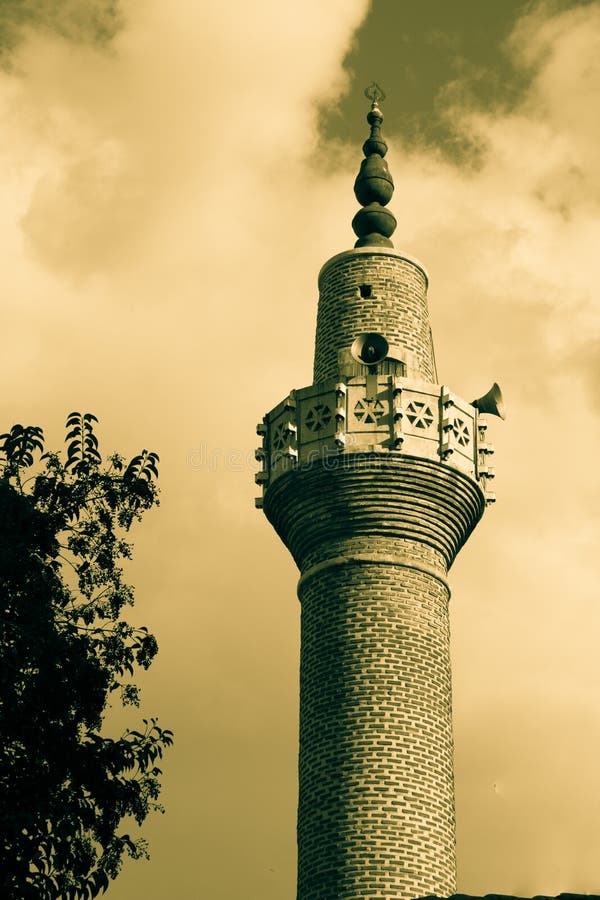 Minaret of Ottoman Mosques in View Stock Image - Image of historic ...