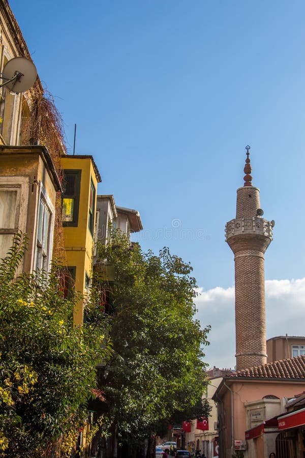 Minaret of Ottoman Mosques in View Editorial Stock Image - Image of ...