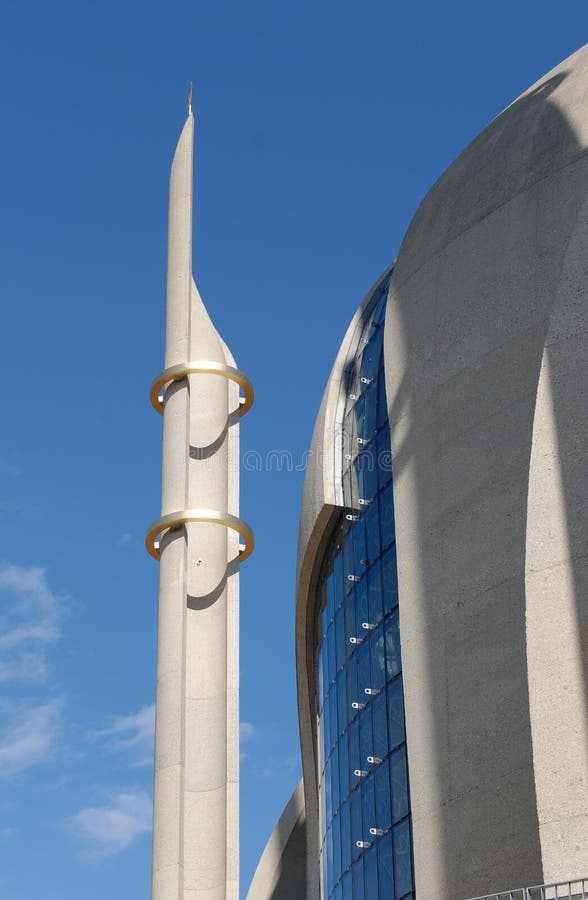 Minaret at Modern Mosque in Cologne Ehrenfeld Editorial Photo - Image ...
