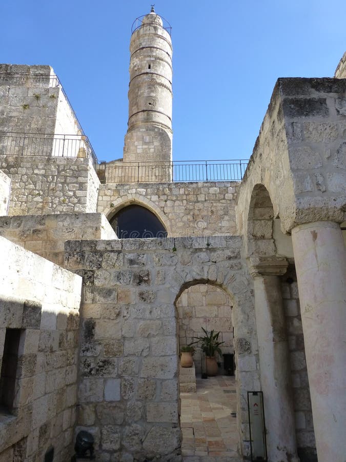 Mosque Inside the Tower of David in Jerusalem Stock Photo - Image of ...