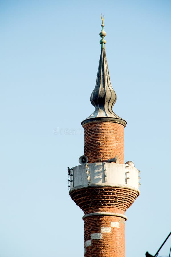 Minaret of an Ottoman Style Mosque Stock Photo - Image of classical ...