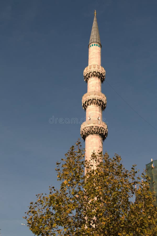 Minaret of Ottoman Mosques in View Stock Photo - Image of architecture ...