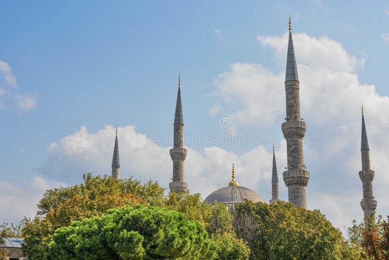 Minaret of Ottoman Mosques in View Stock Photo - Image of islamic ...