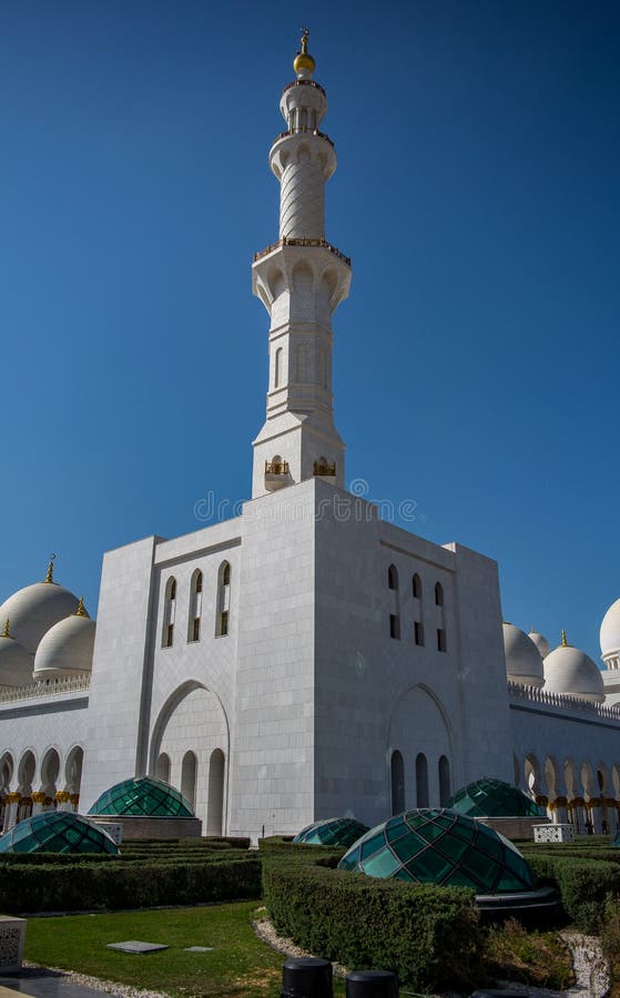 Minaret of Sheikh Zayed Mosque Stock Image - Image of minaret, capital ...
