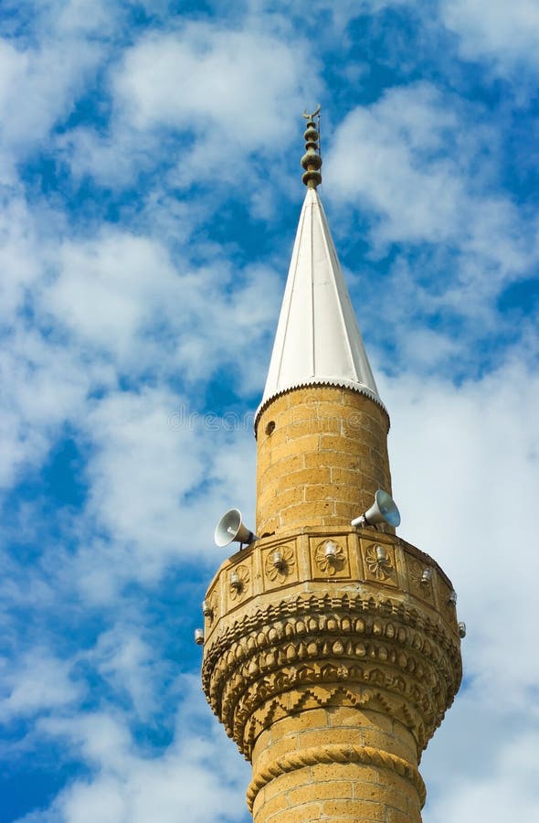 Minaret of Turkish mosque stock photo. Image of marble - 27362084
