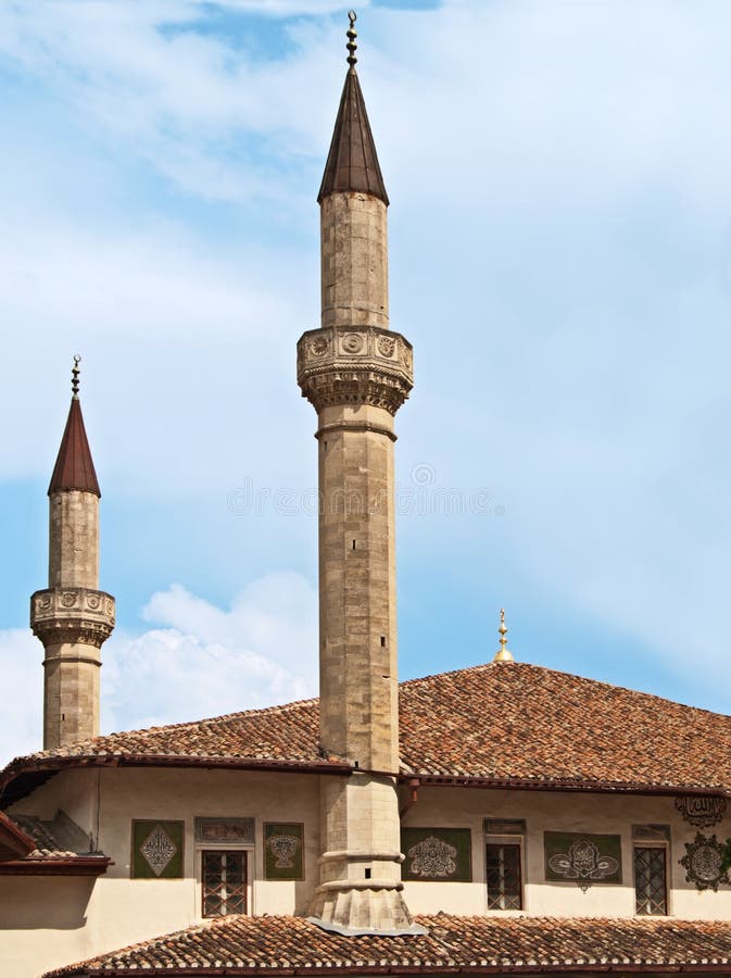 Minarets. stock photo. Image of brick, blue, landmark - 26551572