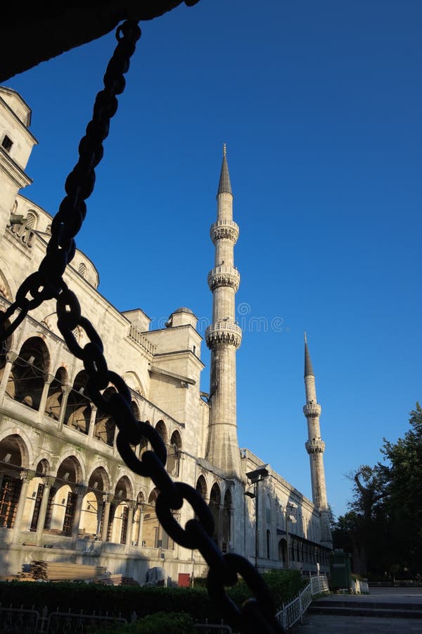 Minarets Blu Mosque stock photo. Image of mussulman, chain - 15814962