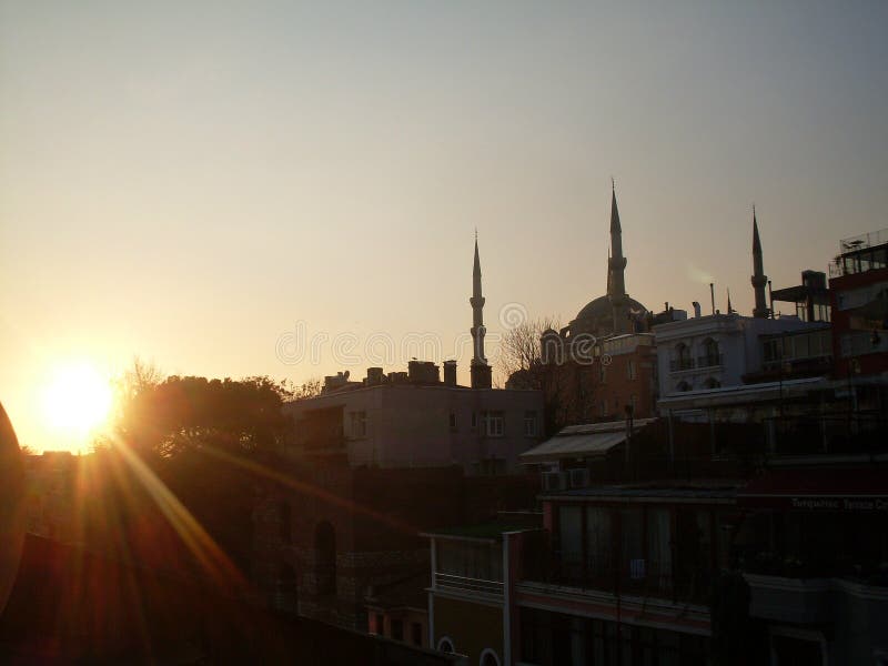Blue Mosque at Sunset, Istanbul Stock Photo - Image of istanbul ...