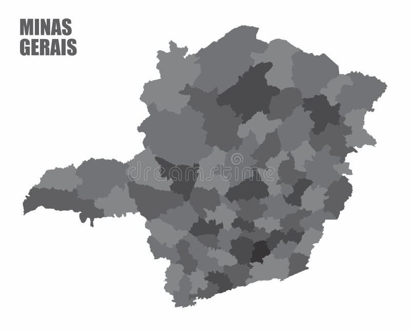 Minas Gerais Brazil map stock illustration. Illustration of contour ...