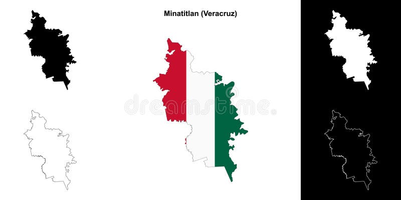 Minatitlan outline map stock illustration. Illustration of isolated ...