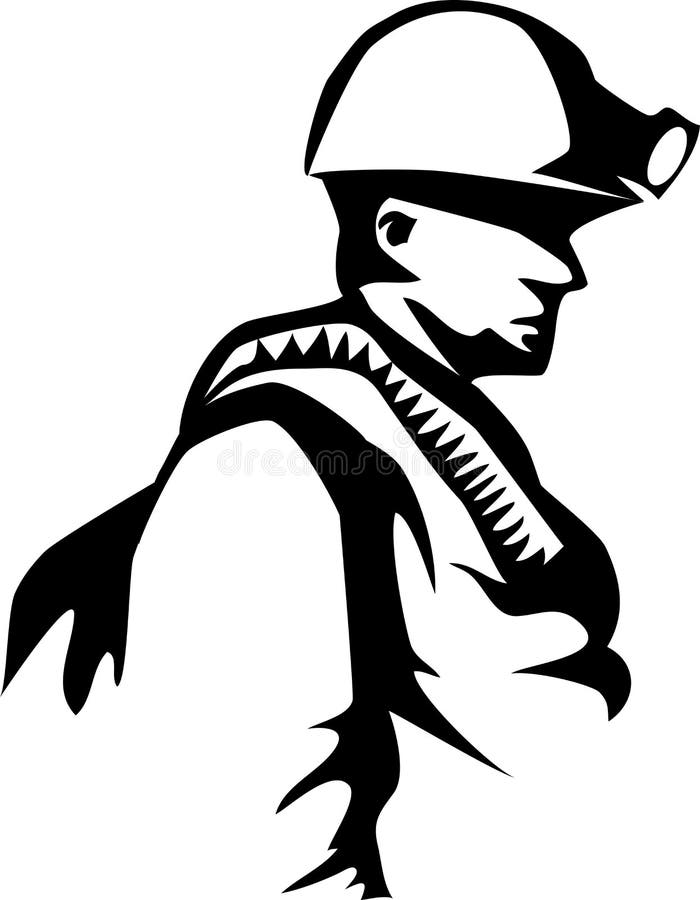 Minatore illustrazione vettoriale. Illustrazione di funzionamento ...