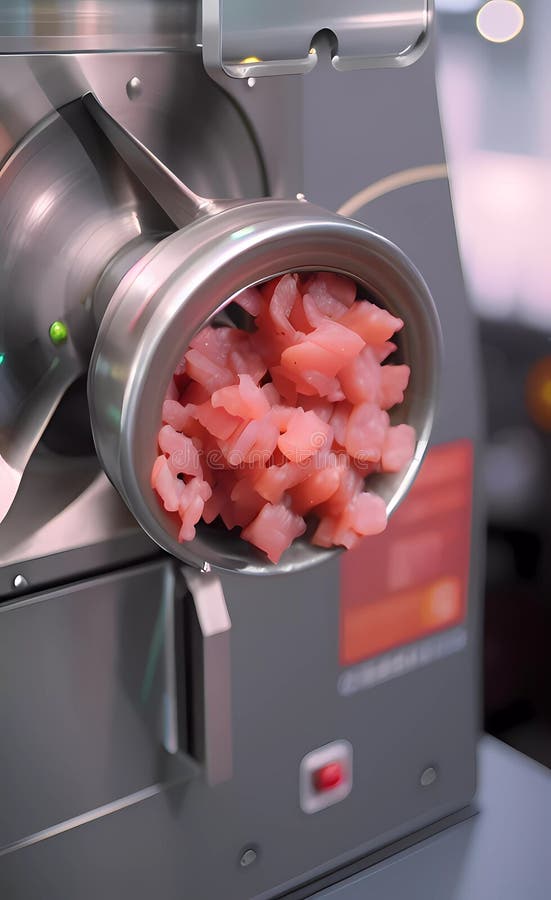 Mince the Meat with an Electric Meat Mincer Stock Illustration ...