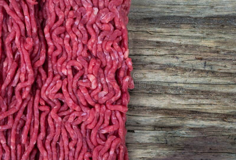 Mince Meat and Wood Background Stock Photo - Image of meaty, diet: 39327002