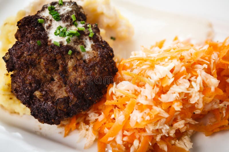 Minced beef cutlet stock photo. Image of closeup, homemade - 100806720