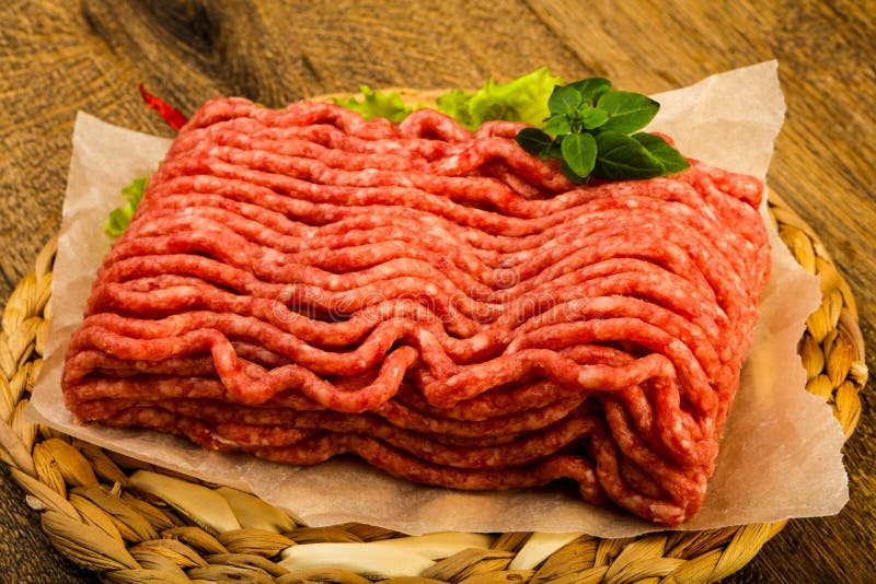 Minced beef meat stock photo. Image of meat, paper, steak - 117513254
