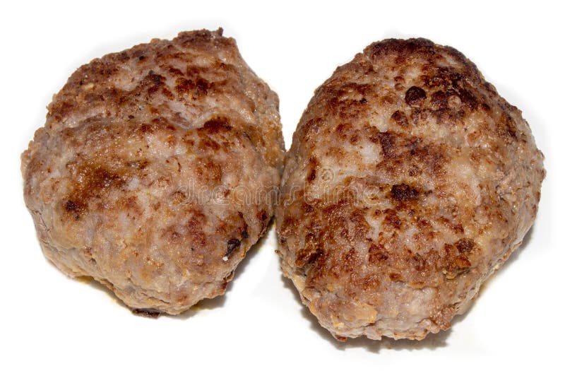 Minced Beef Meat Patty.Beef Patty on a White Background Stock Image ...