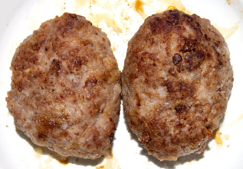 Minced Beef Meat Patty.Beef Patty on a White Background Stock Photo ...