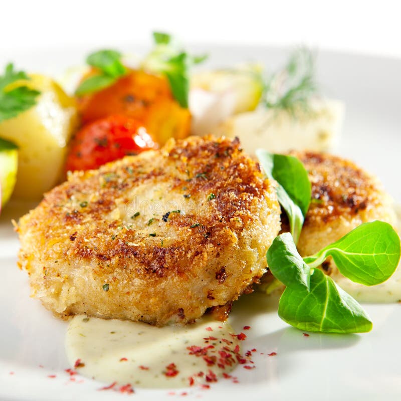 Minced Fish Cutlets stock image. Image of pork, baked - 74592259