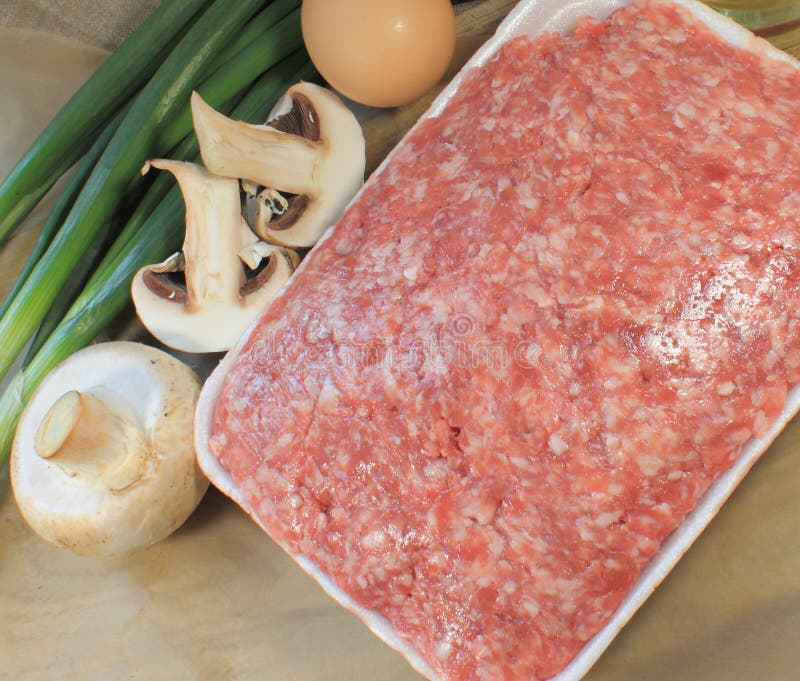 Minced Fresh with Vegetables Stock Image - Image of dietary, young ...