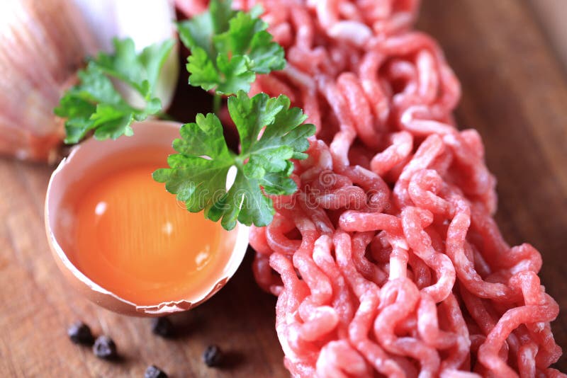 Minced meat stock image. Image of onion, fresh, ingredients - 13294425