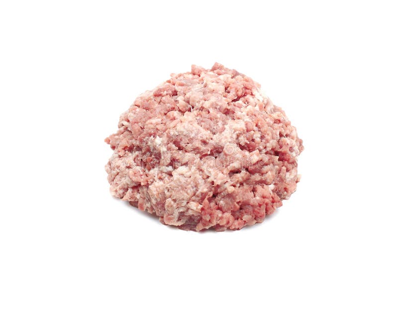 Mince meat on plate stock image. Image of preparing, white - 20622969