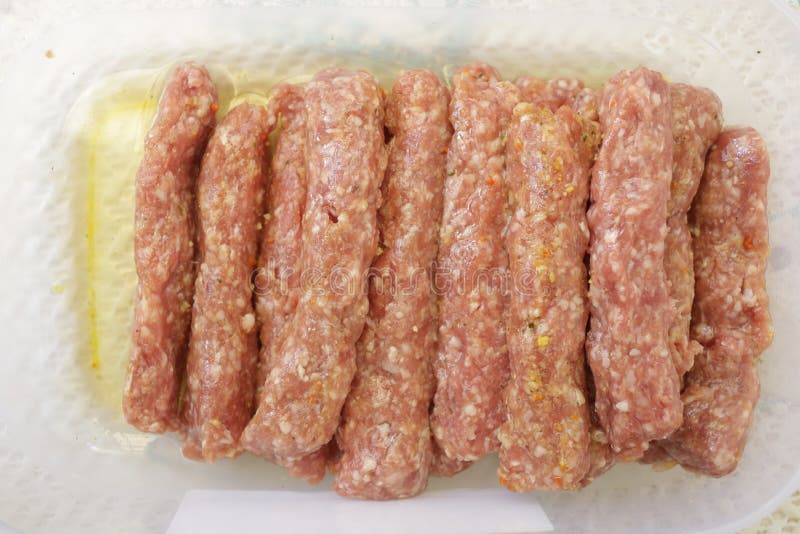 Minced meat for barbecue. stock image. Image of meal - 170952607
