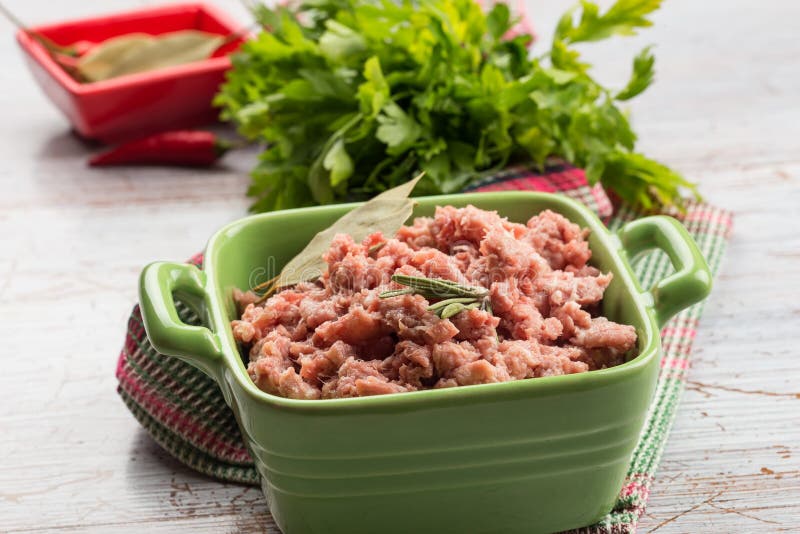 Minced meat stock photo. Image of green, domestic, beef - 51039286