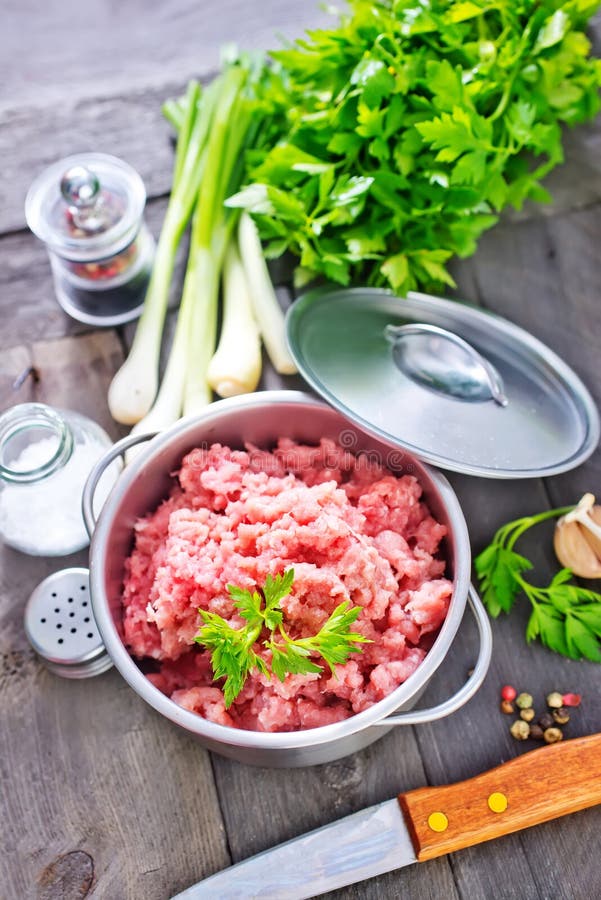 Minced meat stock photo. Image of mince, green, mincemeat - 41196796