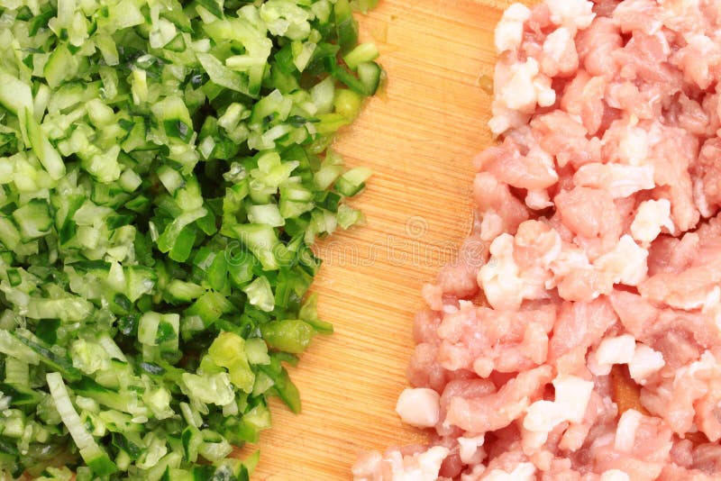 Minced Meat Minced Vegetables Stock Image - Image of food, bright: 97923031